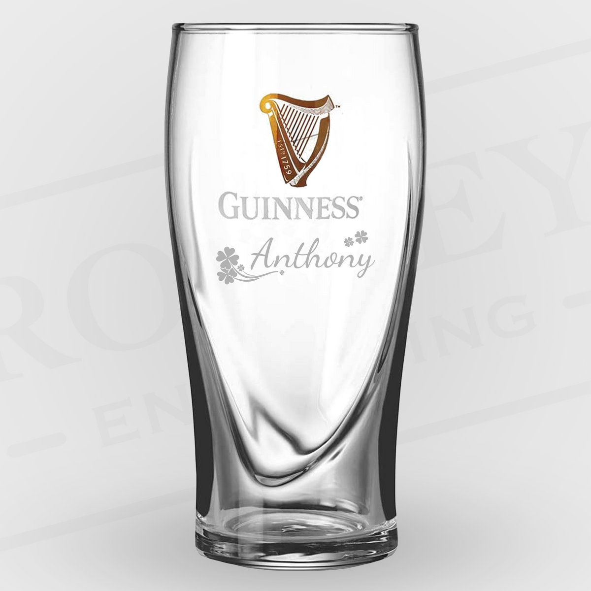 Custom Name Engraved Guinness Gravity Glass – Roxley Engraving